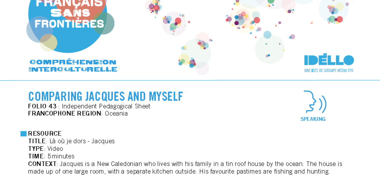 FRANÇAIS SANS FRONTIÈRES Folio 43 Sheet | Idéllo