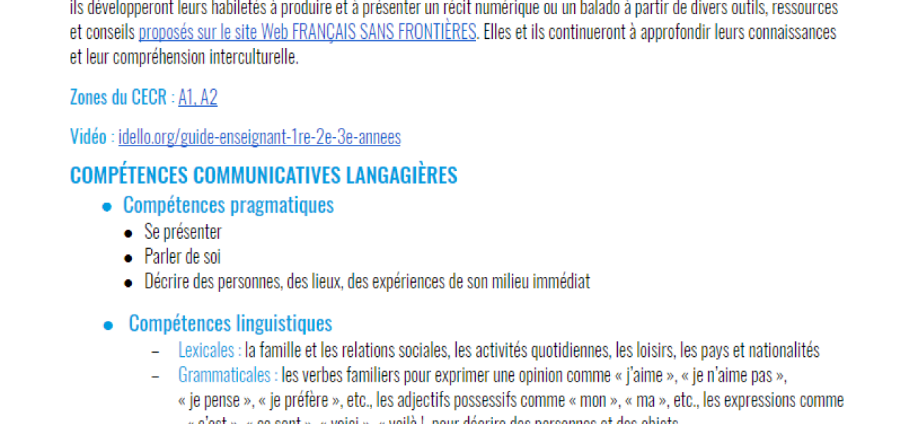 Guide enseignant 1re, 2e et 3e années | Idéllo