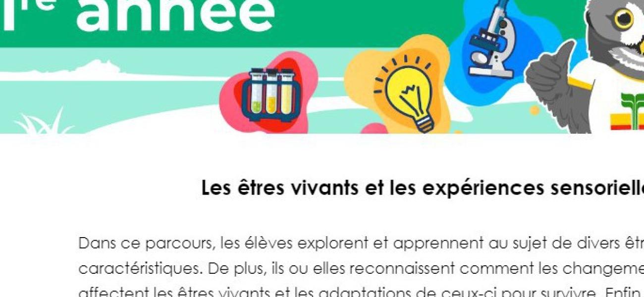 Les êtres vivants et les expériences sensorielles (Manitoba) | Idéllo
