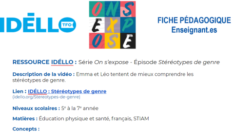 On s'expose - Stéréotypes de genre - Fiche pédagogique enseignant.es ...